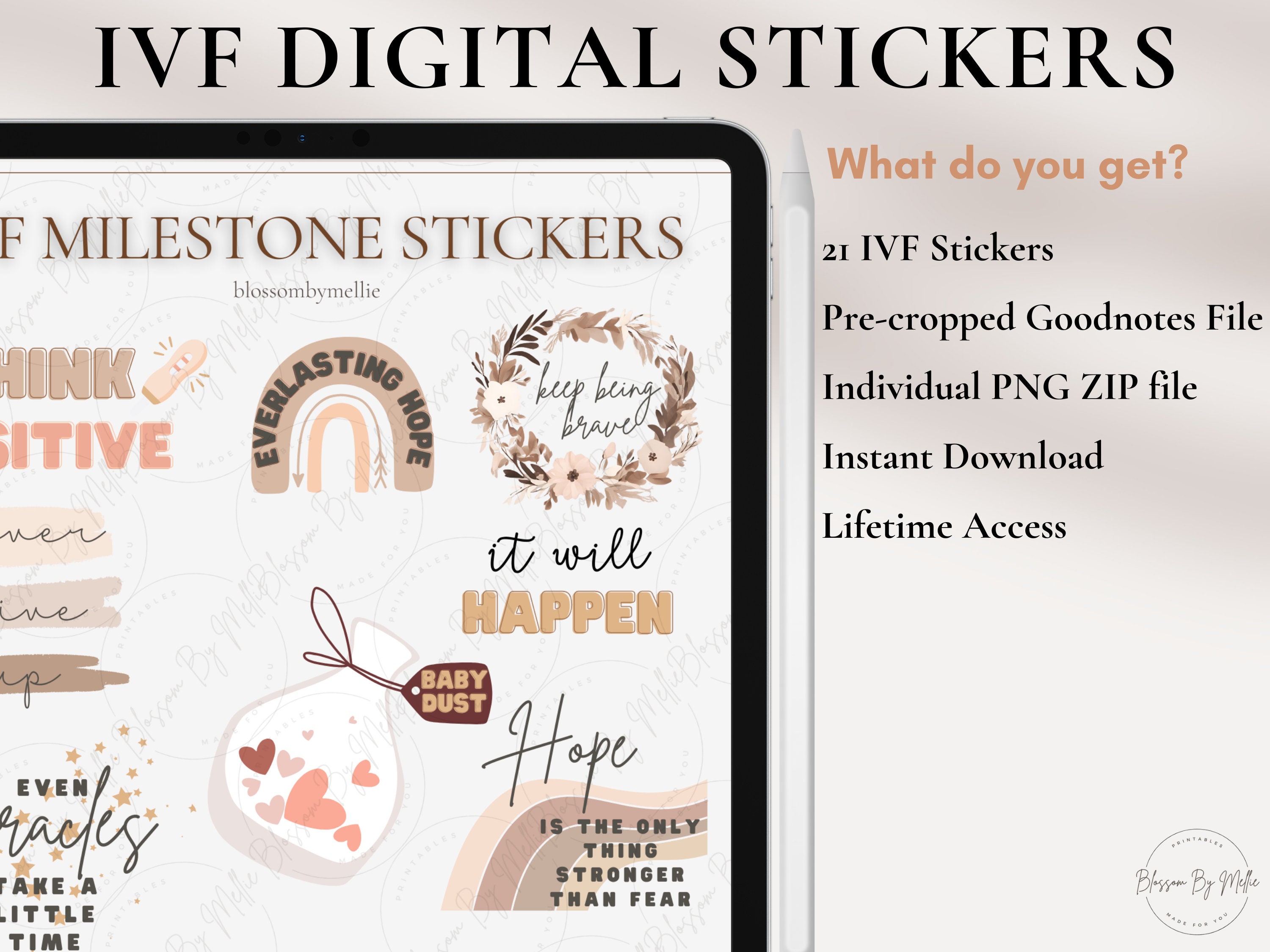 IVF Digital Stickers Goodnotes Ivf Planner Stickers Ivf Digital ...