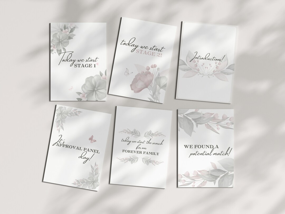 Set of 21 Adoption Milestone Cards | Adoption Milestone Digital ...