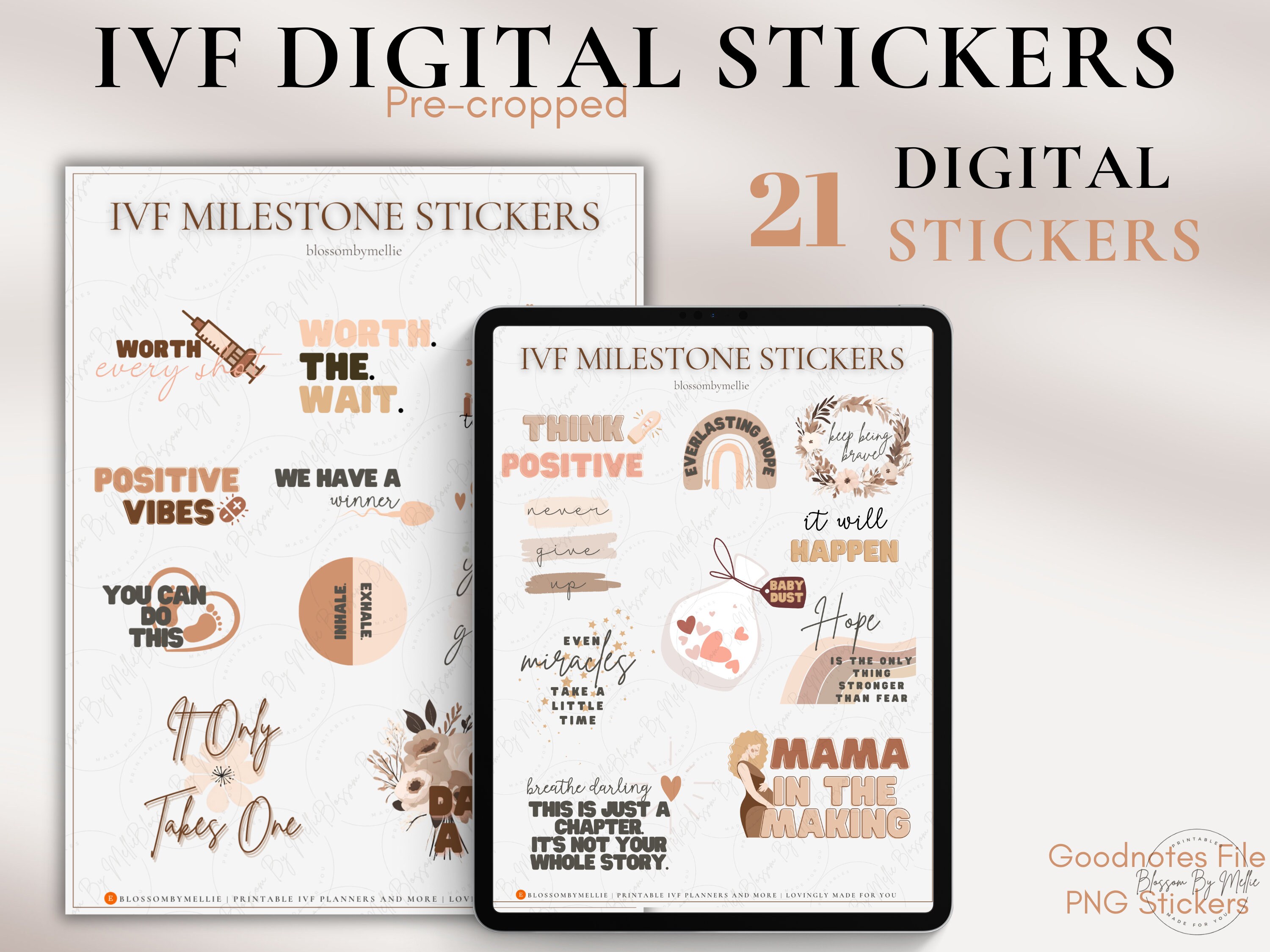 IVF Digital Stickers | Goodnotes | Ivf Planner Stickers | Ivf Digital ...