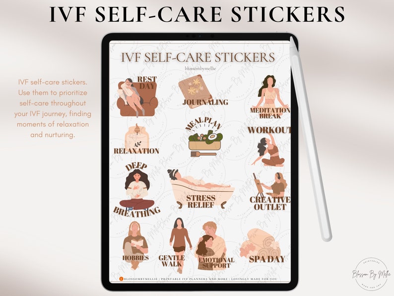 120 IVF Digital Stickers | Goodnotes | Ivf Planner Stickers | Ivf ...