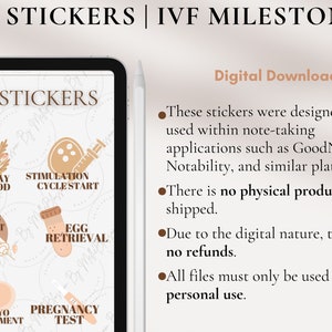 120 IVF Digital Stickers | Goodnotes | Ivf Planner Stickers | Ivf ...