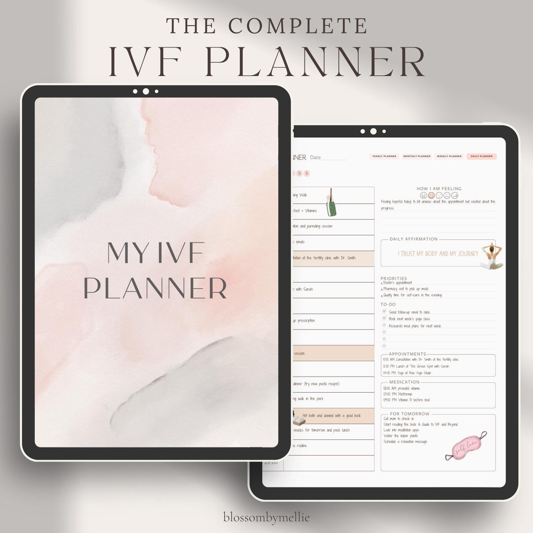 IVF Planner | Ivf Journal, Digital Planner, Hyperlinked Ivf Journal ...