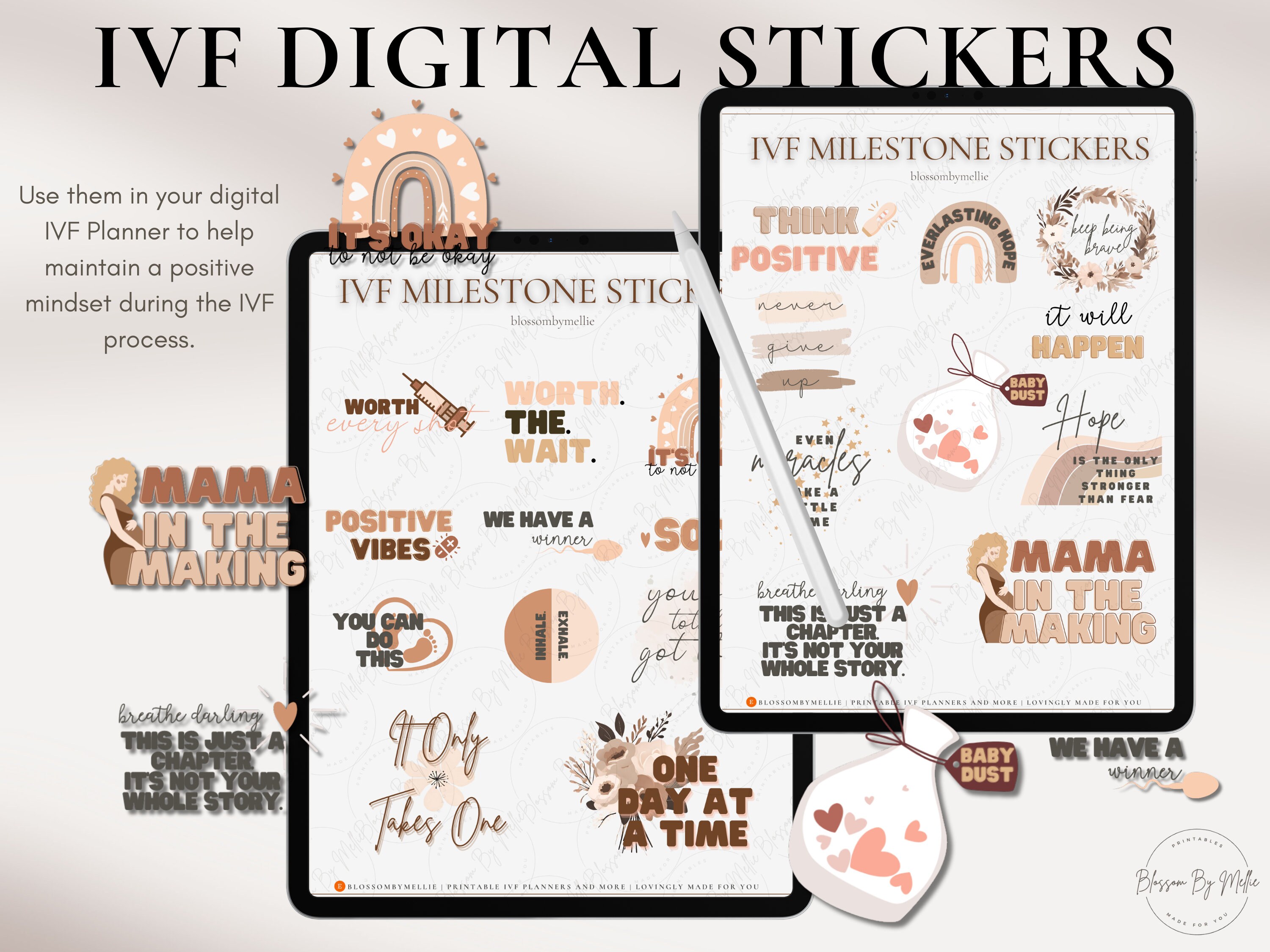 IVF Digital Stickers | Goodnotes | Ivf Planner Stickers | Ivf Digital ...