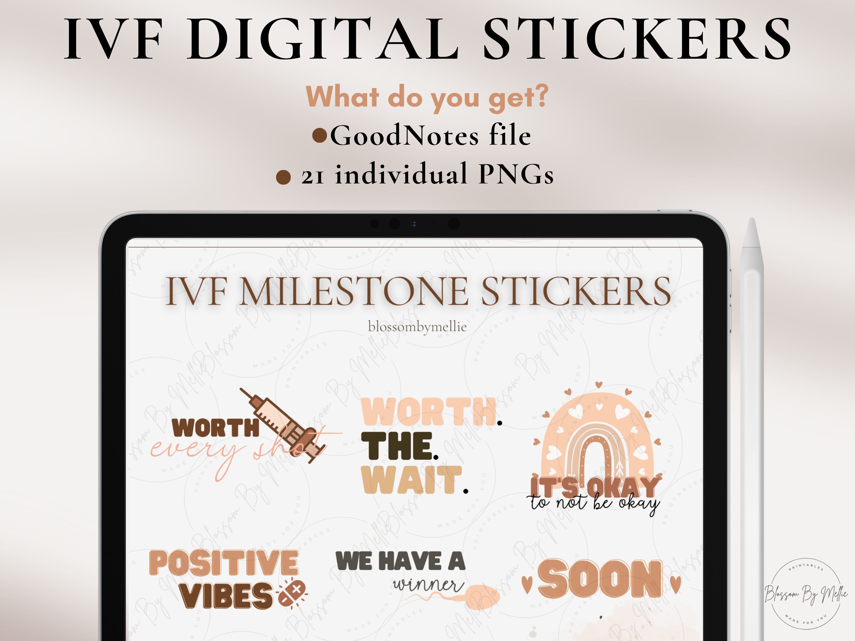 IVF Digital Stickers | Goodnotes | Ivf Planner Stickers | Ivf Digital ...