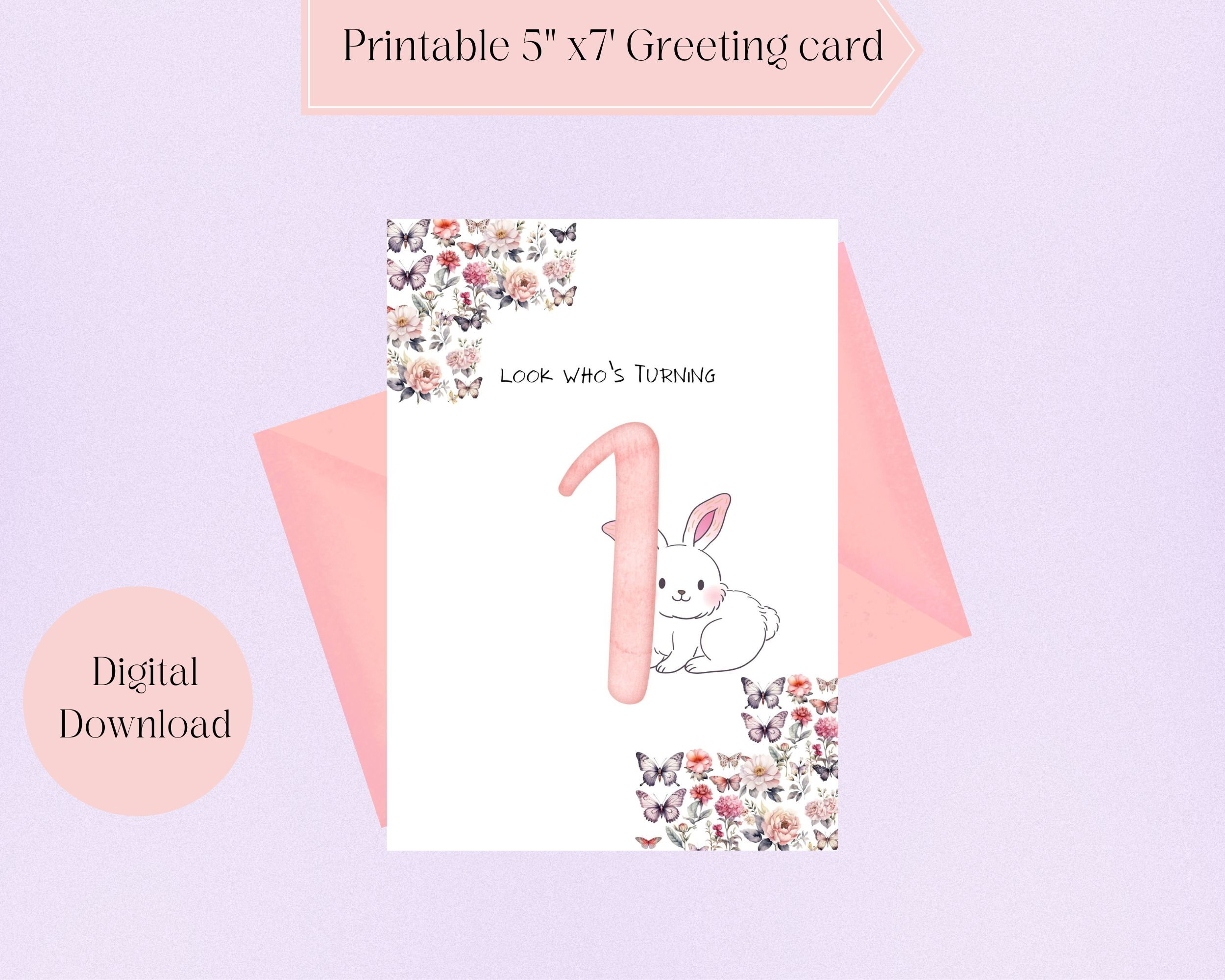 Printable Birthday Cards for Kids. Baby 1st Birthday Card. Birthday ...