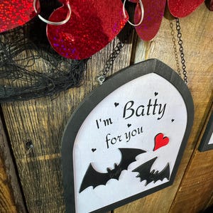 Personalized Spooky Valentine Signs Batty for You & Soul Mates Gothic ...