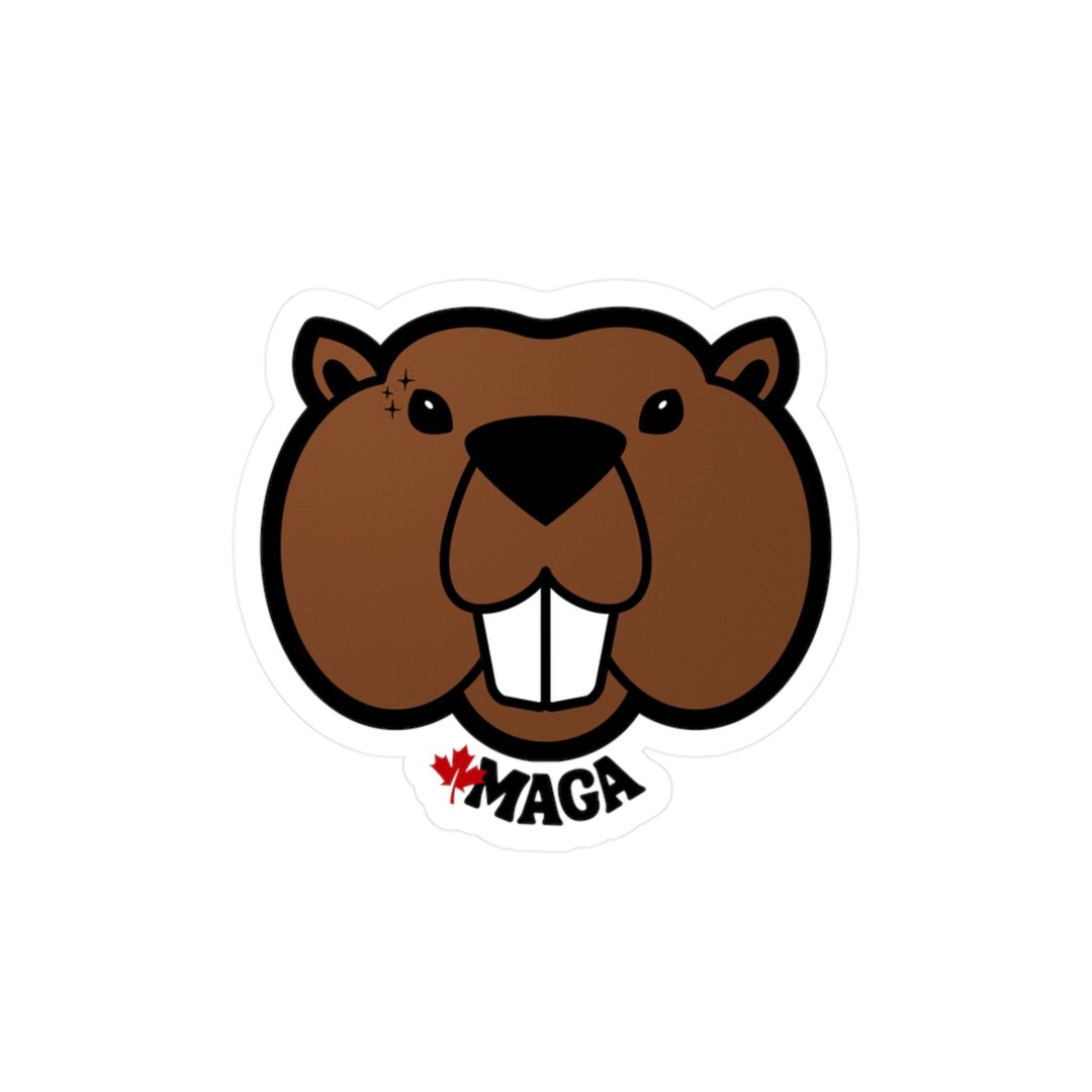 Maple MAGA Beaver Sticker Funny Canadian Vinyl Decal Patriotic Humor ...
