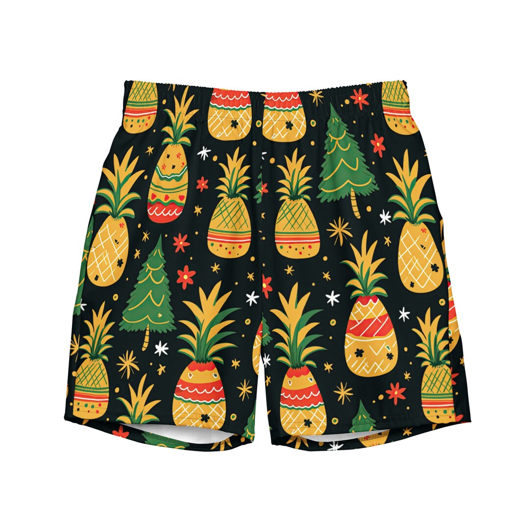 Christmas Pineapple Men's Swim Trunks UPF 50 - Etsy