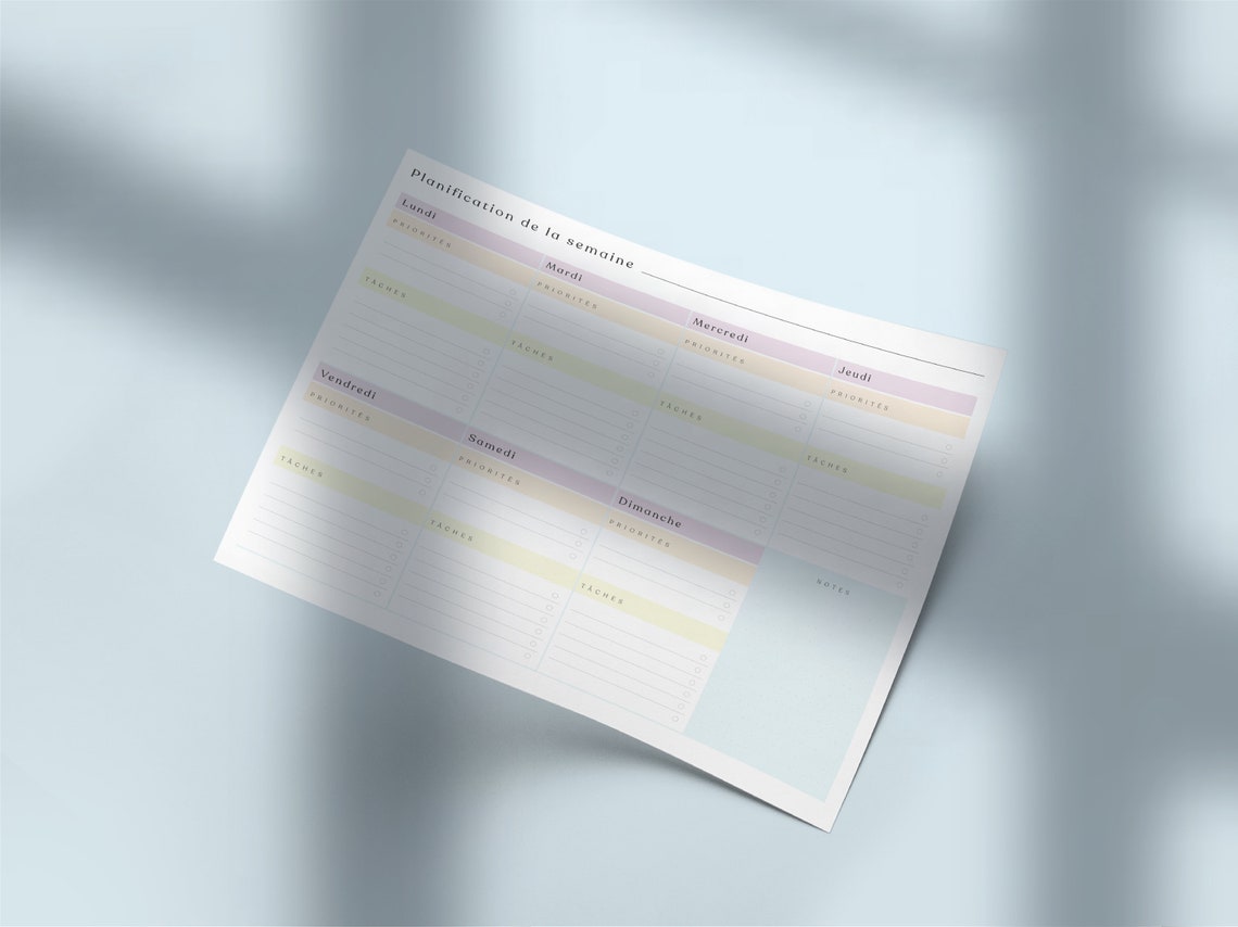 Digital and Printable Week Planner - Etsy