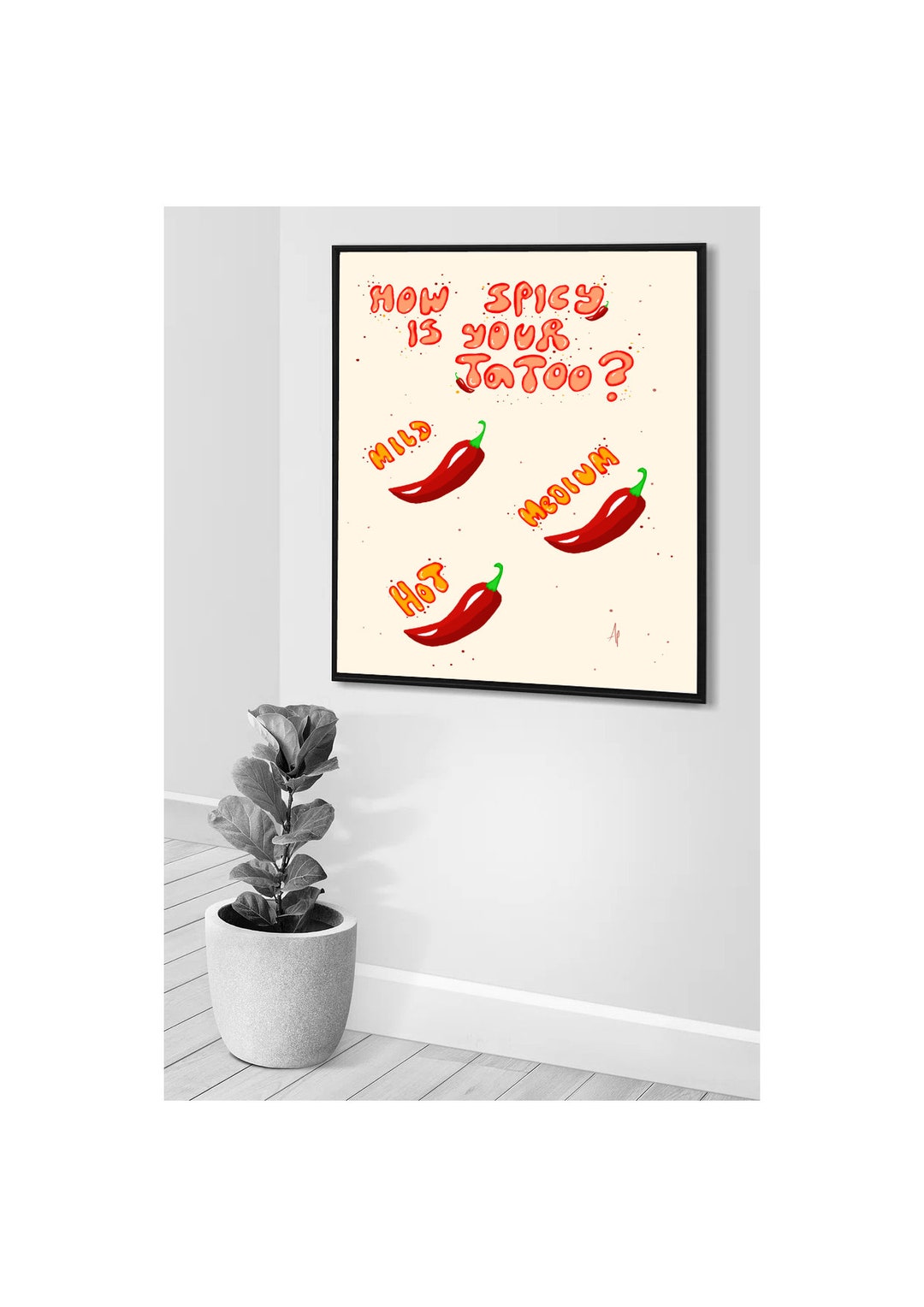 Chilli how Spicy is Your Tattoo Quote Art Print A4/6X4 - Etsy