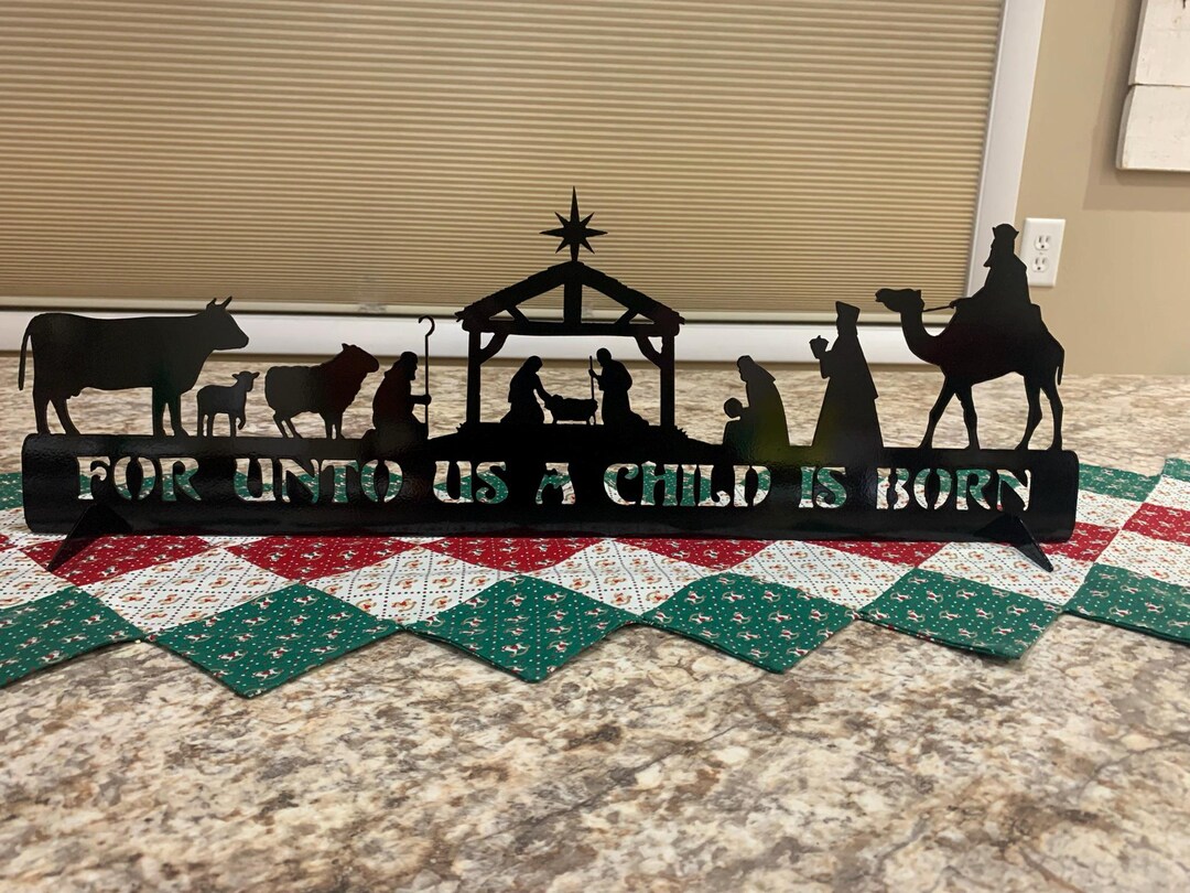 Nativity Scene - Metal Nativity - Decorations - Christmas - Table ...