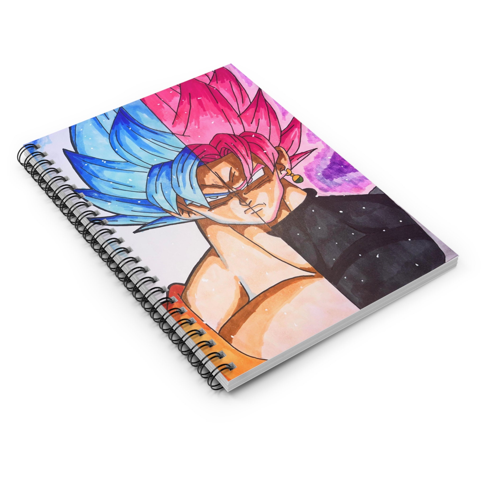 Goku Super Saiyan Blue/rose Spiral Notebook Ruled Line - Etsy