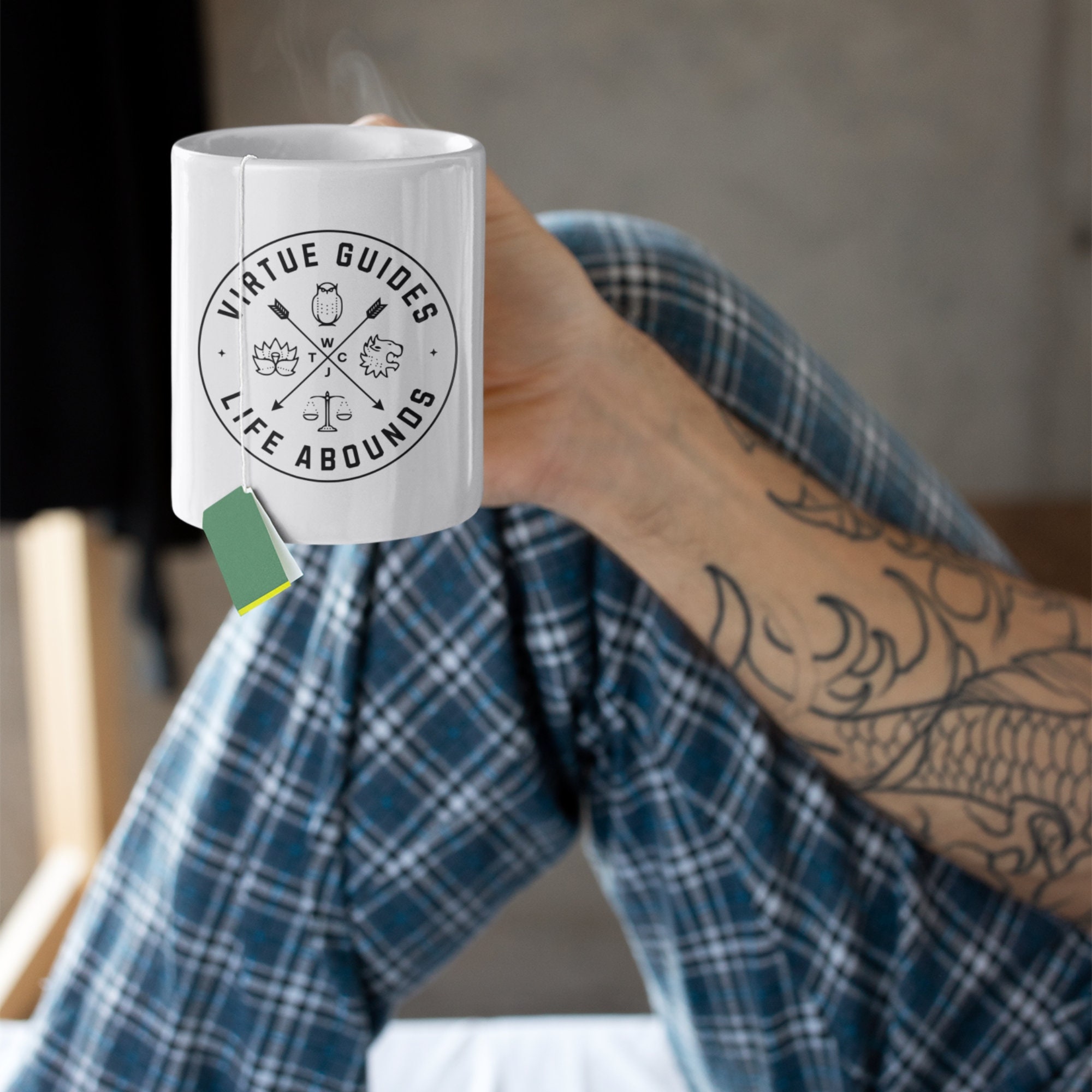 Stoic Cardinal Virtues Mug Stoic Coffee Mug Stoicism Principles of ...