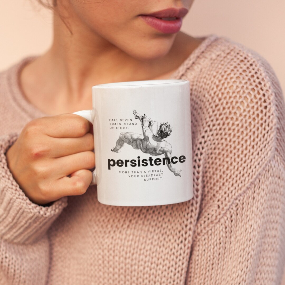 Persistence Stoic Mug Stoicism Quote Mug Daily Stoic Gift Philosophy ...