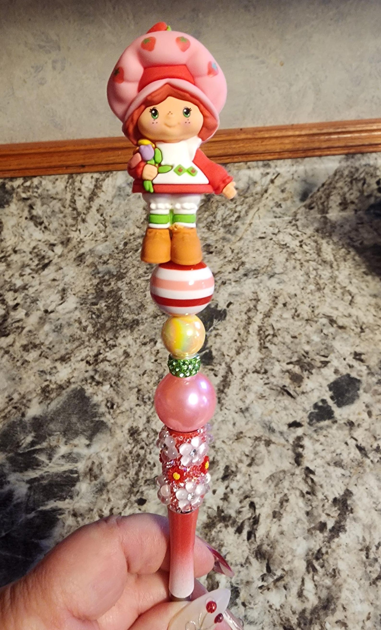Cute Strawberry Shortcake Beaded Pens Refillable With Extra Ink - Etsy
