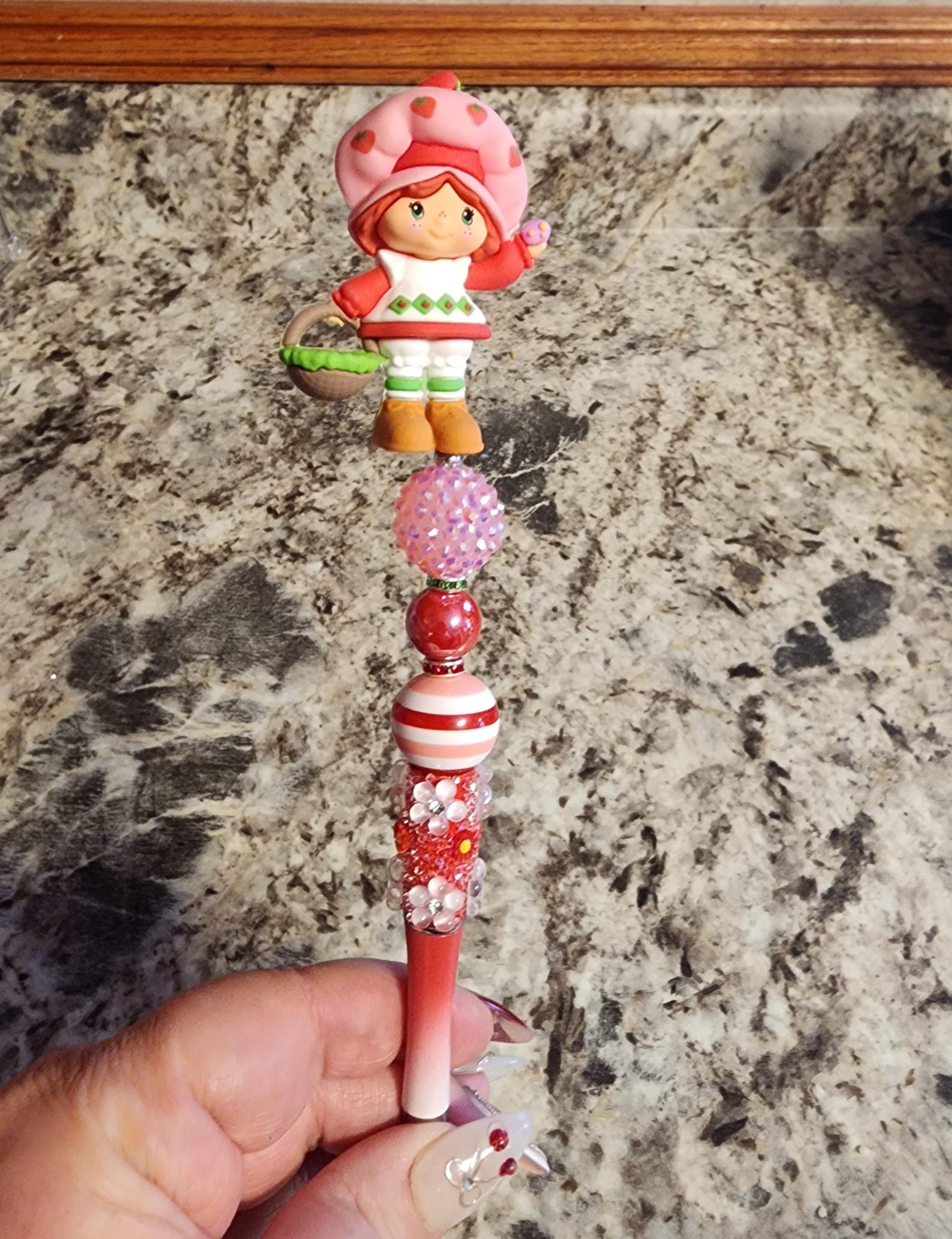 Cute Strawberry Shortcake Beaded Pens Refillable With Extra Ink - Etsy