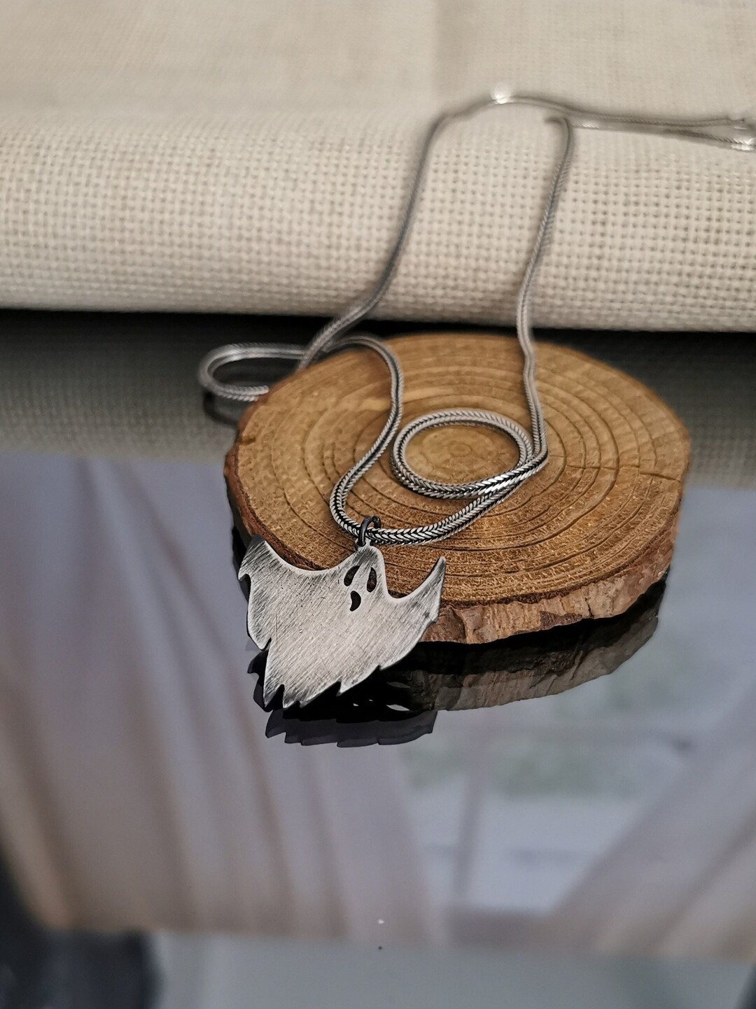 Halloween Ghost Necklace Spooky Boo Necklace Custom Ghost Necklace ...