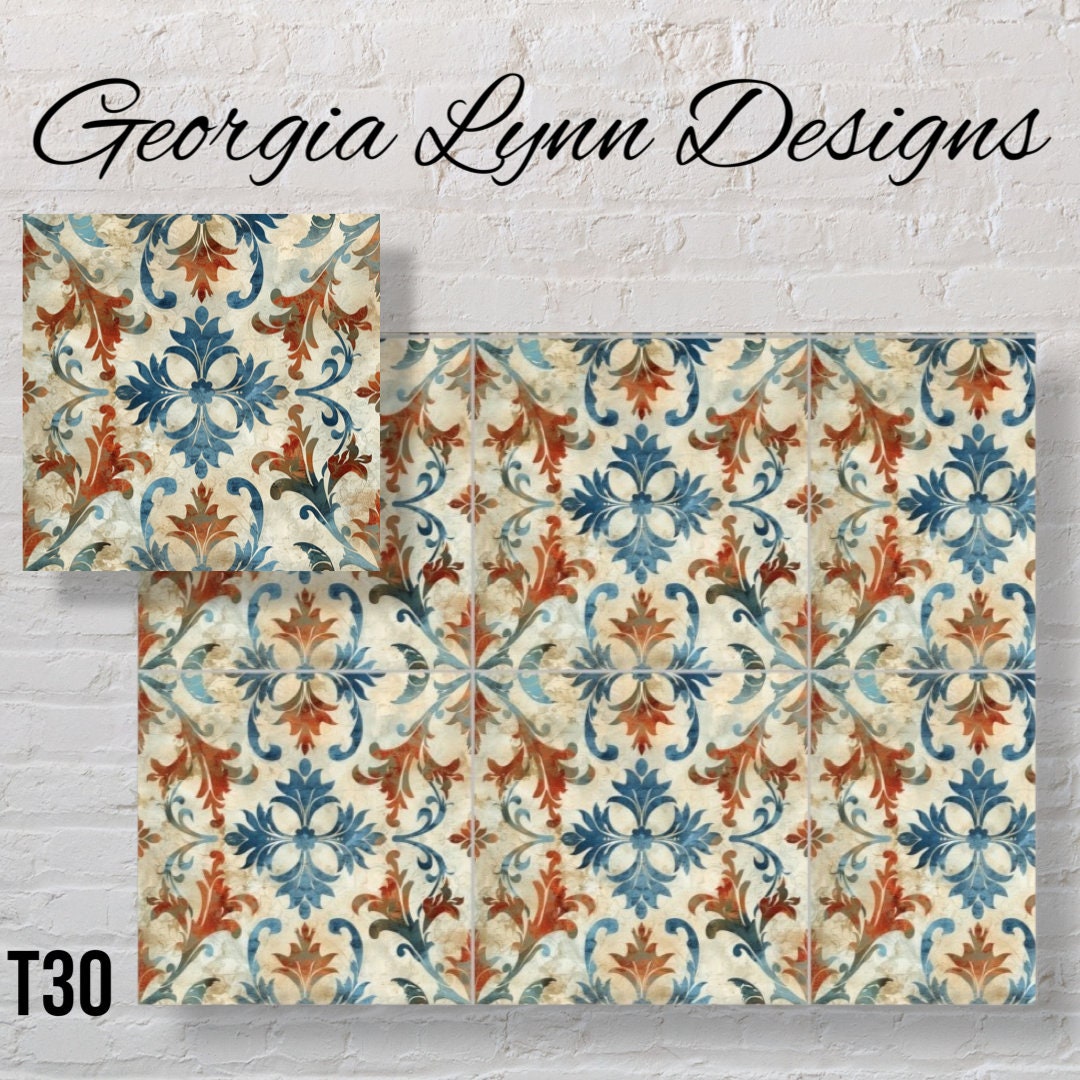 Kitchen Bathroom Backsplash Tile Floor Tile Custom Tile Vintage ...