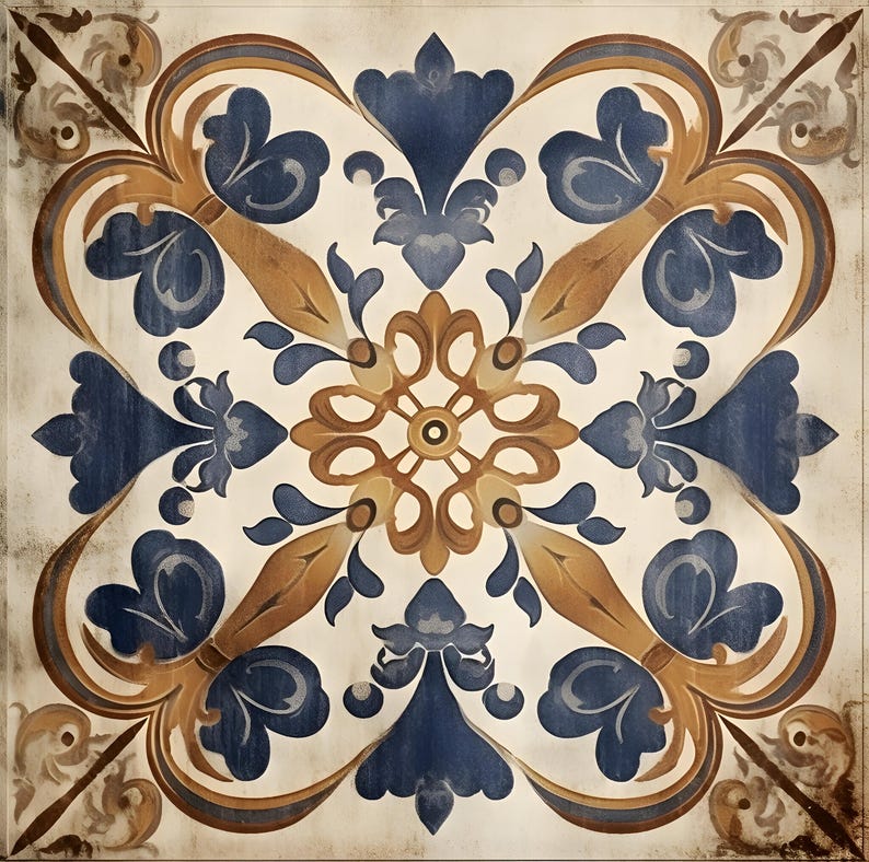 Kitchen Bathroom Backsplash Tile Floor Tile Custom Tile Vintage ...