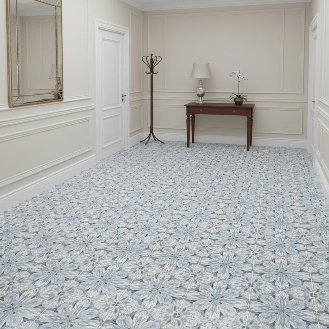 Auralenne Celeste Rosetta Kitchen Backsplash Tile Bathroom Shower Floor ...