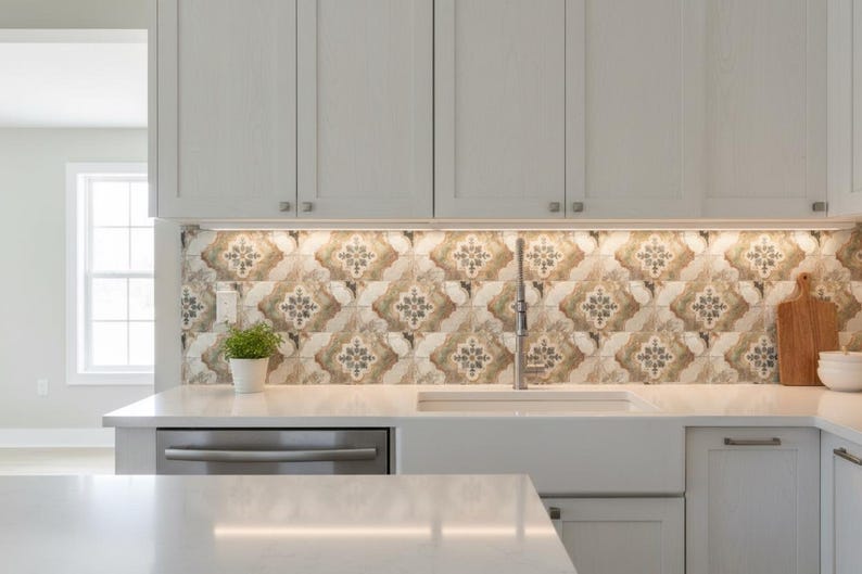 Mediterranean Ceramic Tile 8"x16” – Rustic Aged Stone Look | Tuscan ...