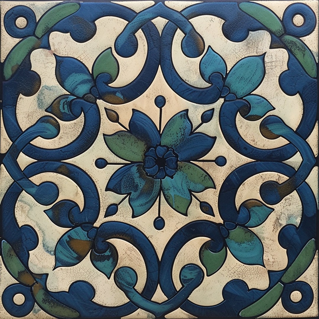 Vintage Farmhouse Zellige Mosaic Rustic Ceramic Mexican Style Kitchen ...