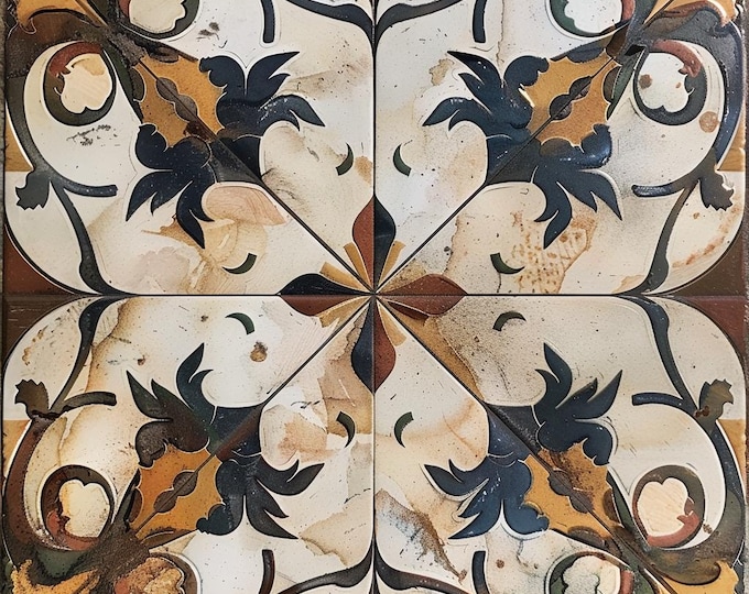 Kitchen Bathroom Backsplash Tile Floor Tile Custom Tile Vintage ...