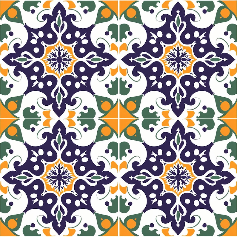 Italian Inspired Decorative Tile Backsplash Kitchen Bathroom Vintage ...