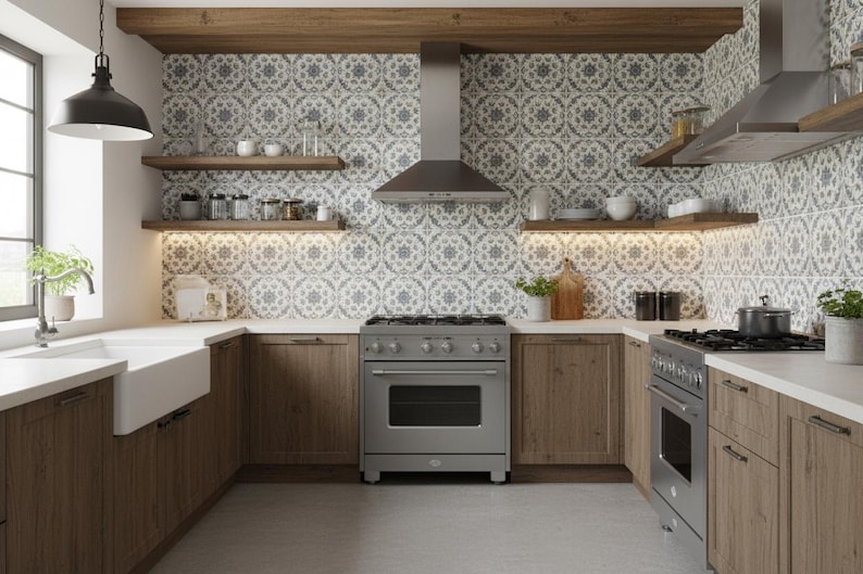 Kitchen Bathroom Backsplash Tile Floor Tile Custom Tile Vintage ...