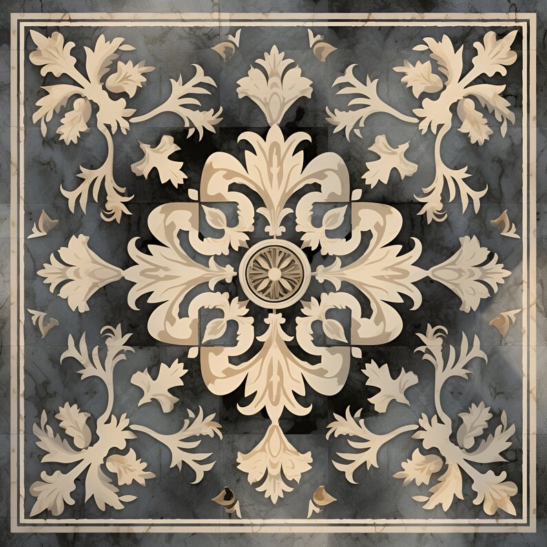 Rustic Tuscan Design Ceramic Wall Tile 6x8 Shown - Etsy