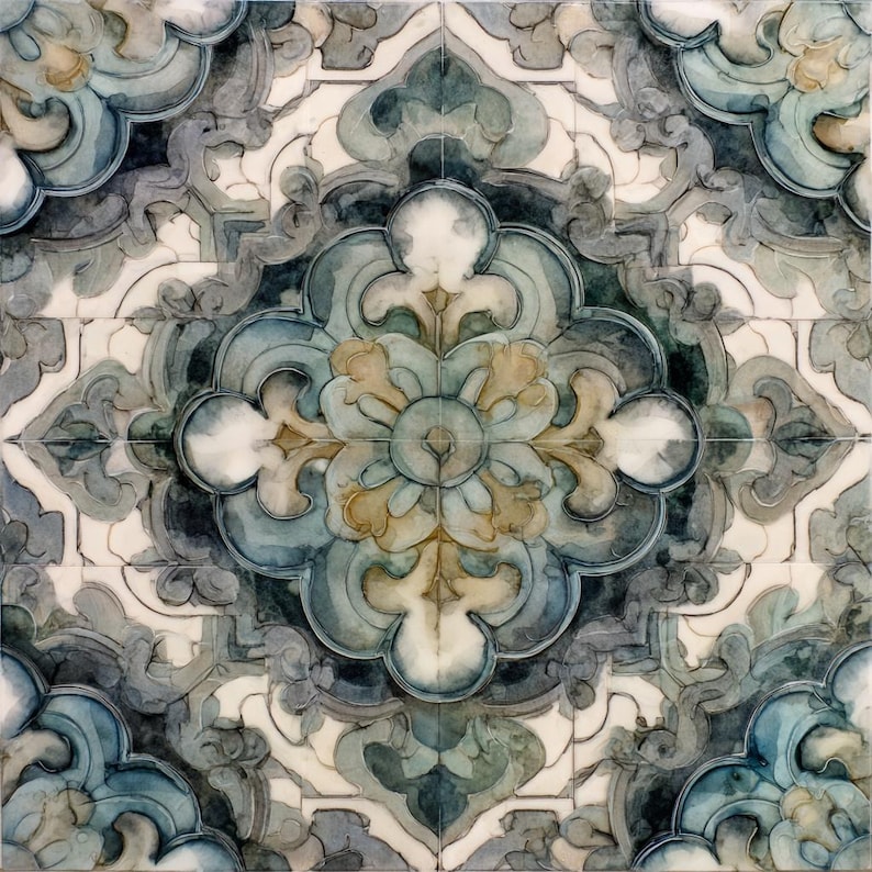 Kitchen Bathroom Backsplash Tile Floor Tile Custom Tile Vintage ...