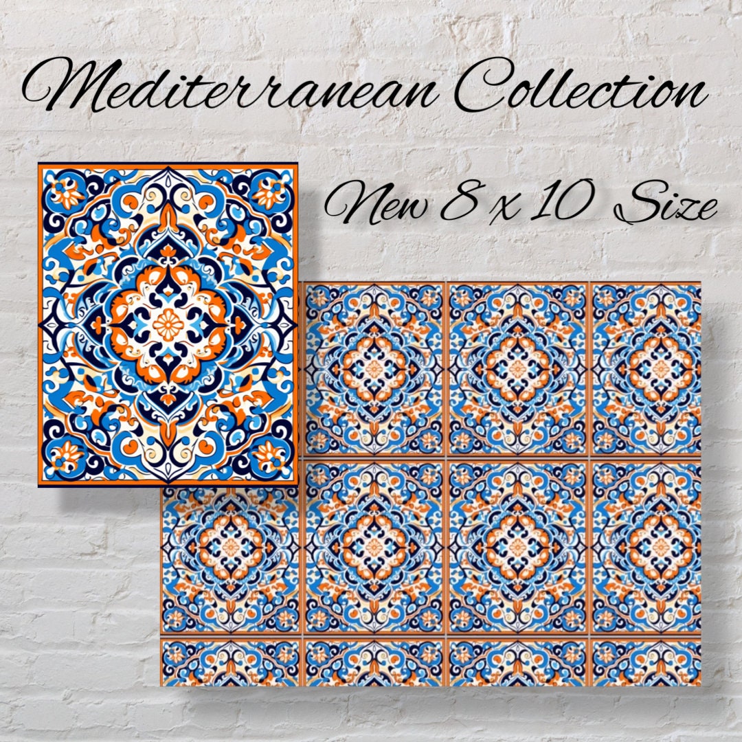 New 8x10 Archaic Mediterranean Design Wall Backsplash Kitchen Tiles - Etsy