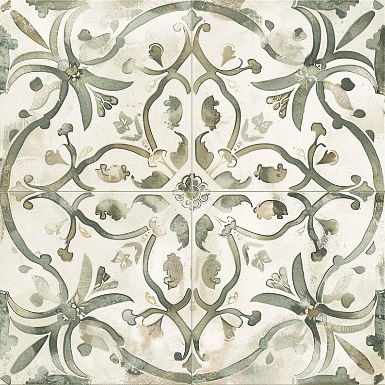 Kitchen Bathroom Backsplash Tile Floor Tile Custom Tile Vintage ...