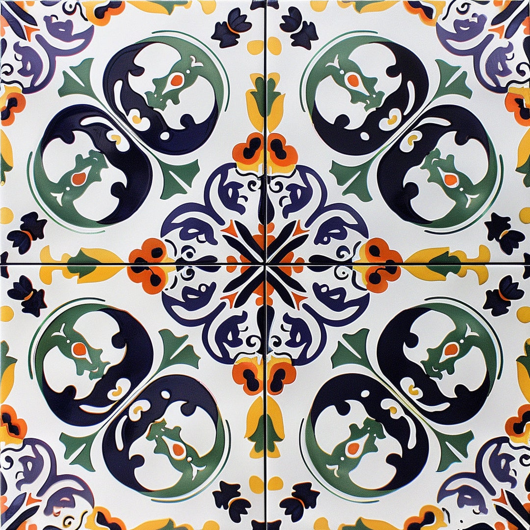 Italian Inspired Decorative Tile Backsplash Kitchen Bathroom Vintage ...