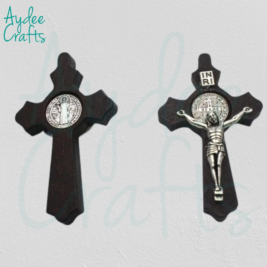 Y2k Vintage Cross Religious Beaded Wooden Necklace Rosary Pendant Jesus ...