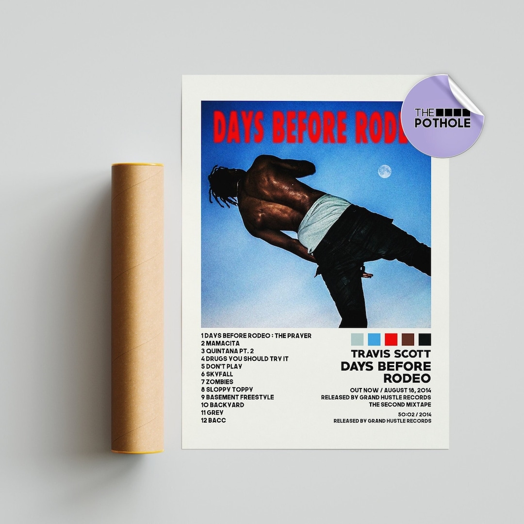 Travis Scott Poster Days Before Rodeo Poster Tracklist - Etsy