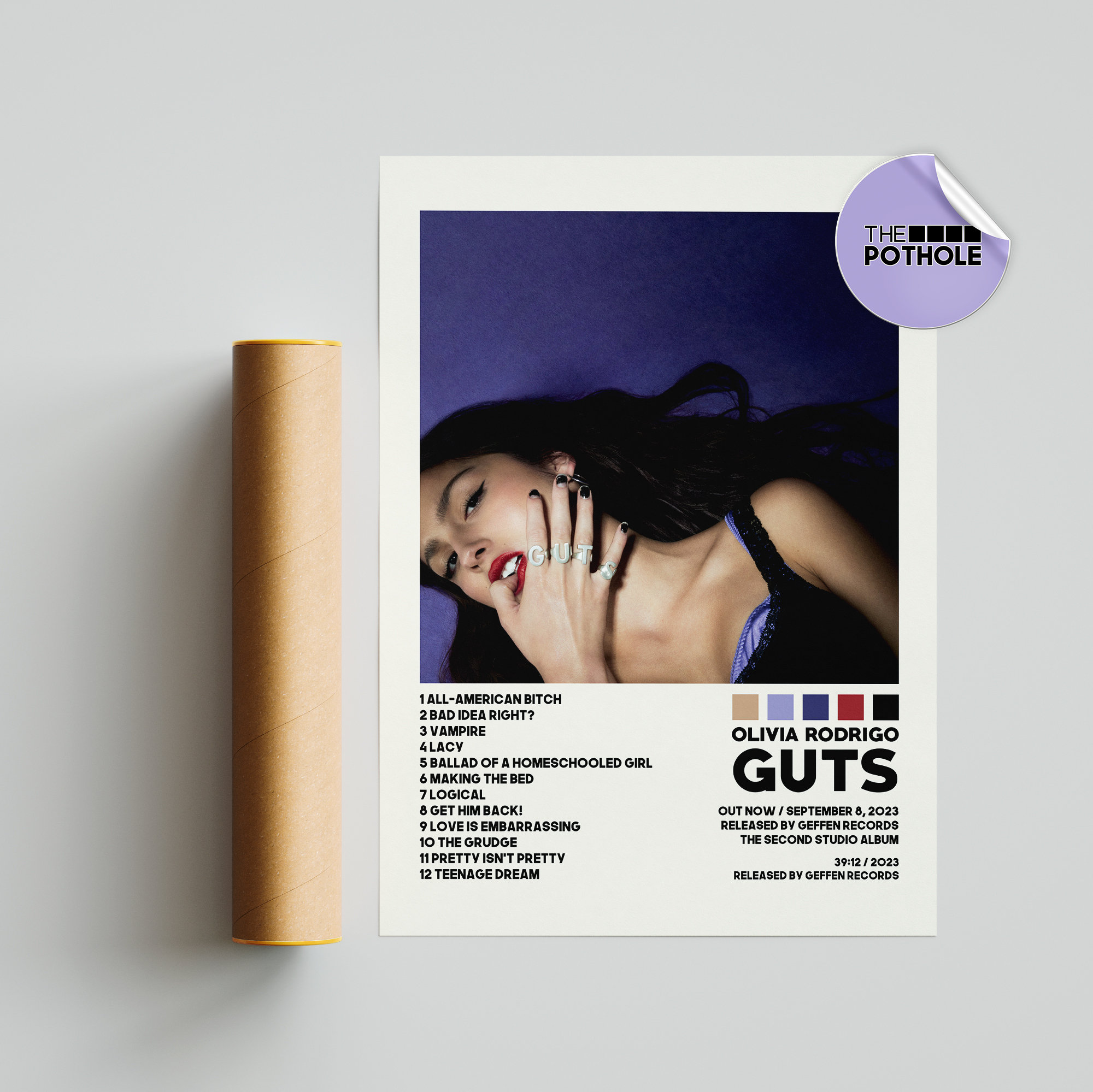 Olivia Rodrigo Posters / GUTS Poster / Album Cover Poster sold by ...