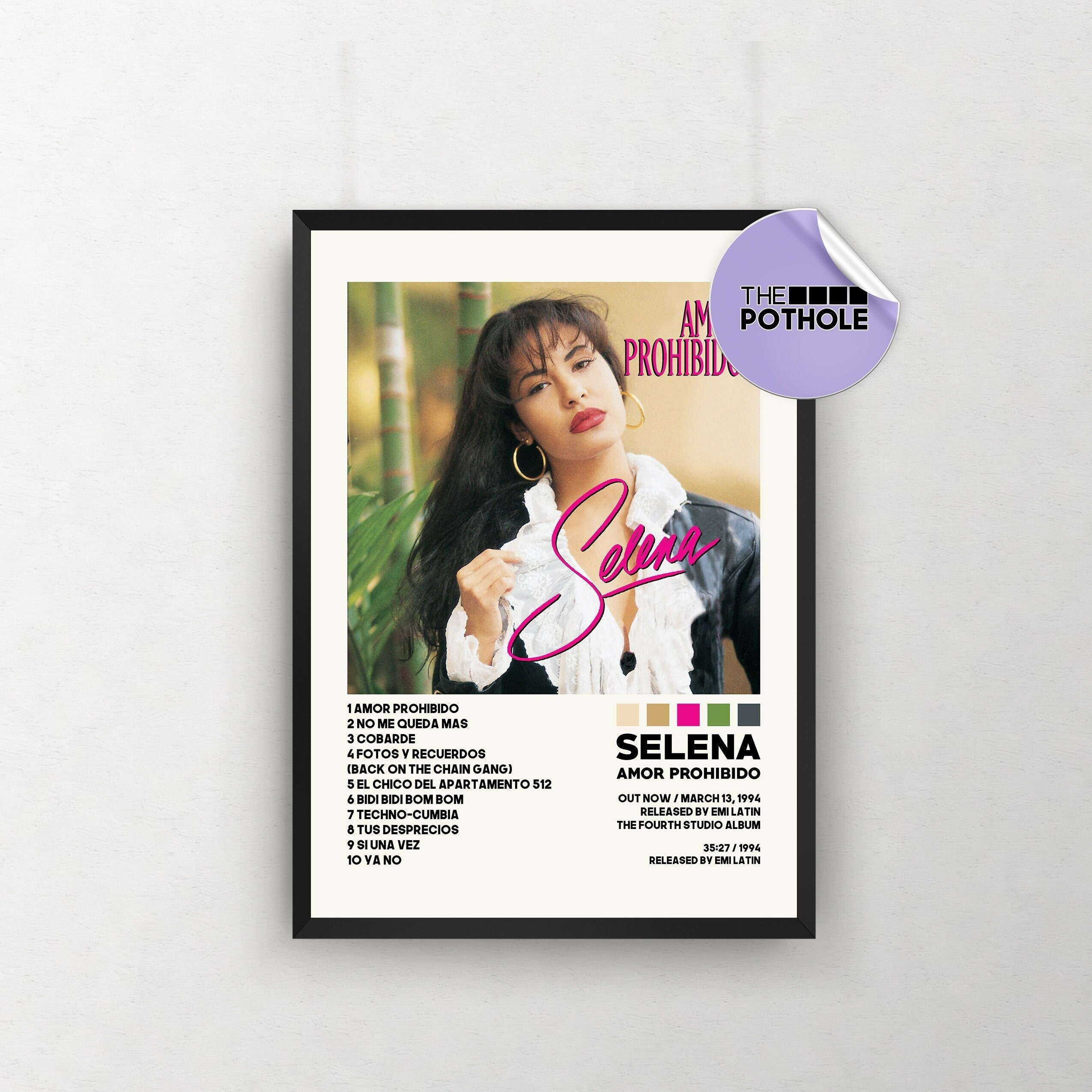 Selena Posters / Amor Prohibido Poster / Album Cover Poster, Poster ...