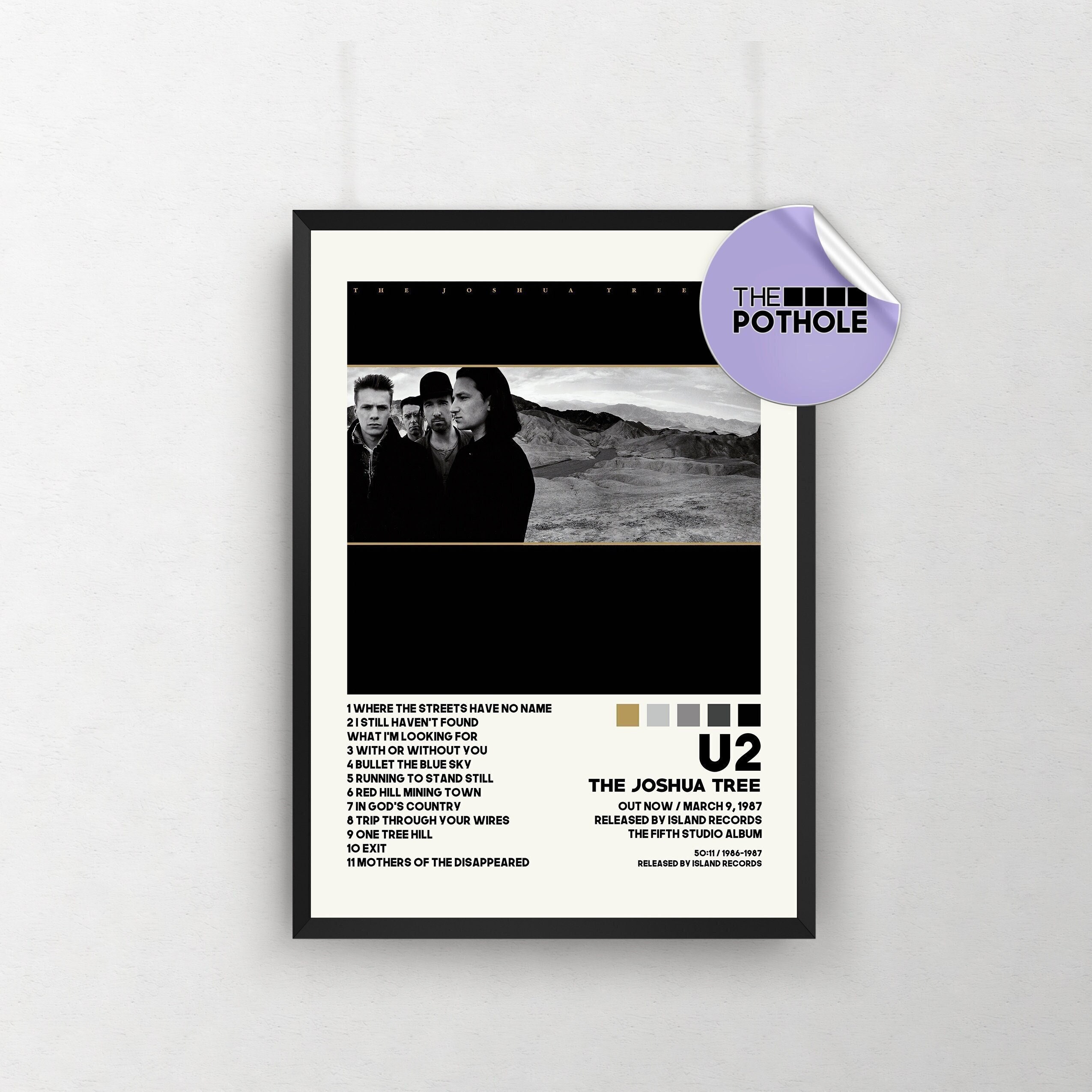 U2 Posters /The Joshua Tree Poster / U2, The Joshua Tree, Album Cover ...