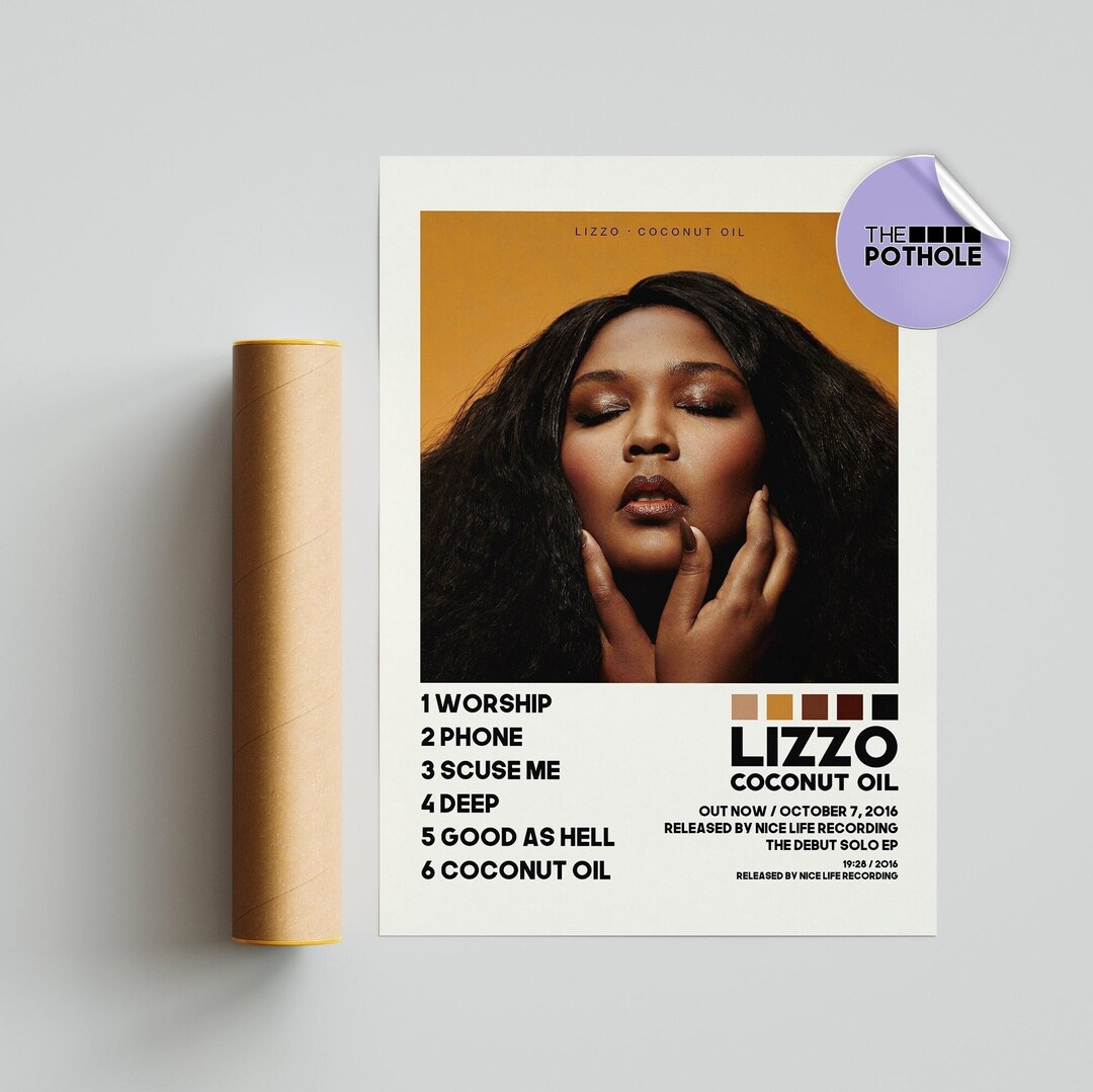 Lizzo Poster Coconut Oil Poster Lizzo Cuz I Love You - Etsy