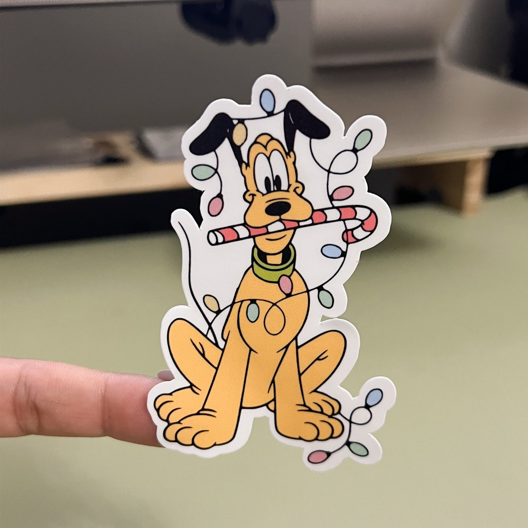 Pluto Christmas Vinyl Sticker Laptop Sticker Christmas - Etsy