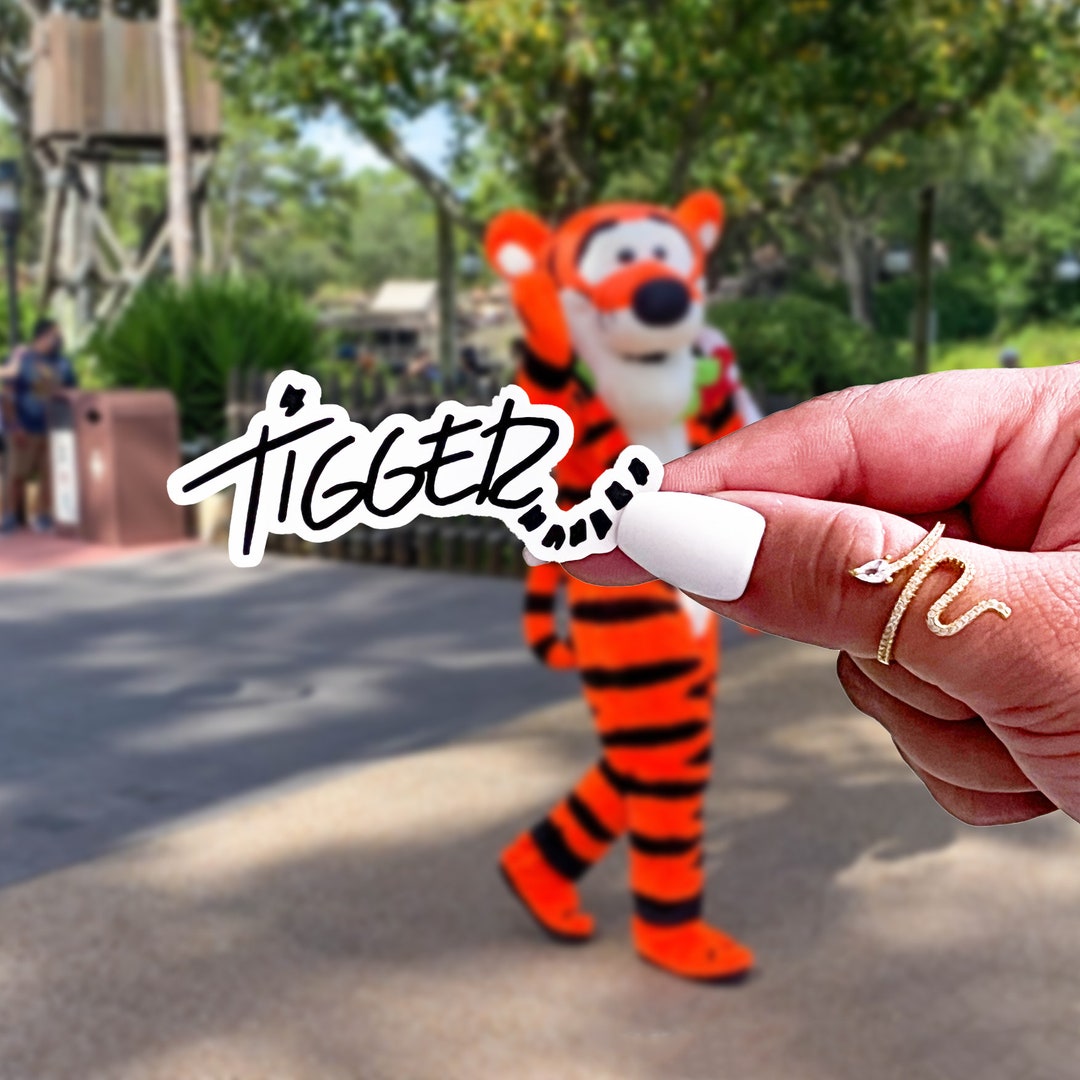 Tigger Transparent Vinyl Sticker, Disney Laptop Sticker, Decal, Water ...