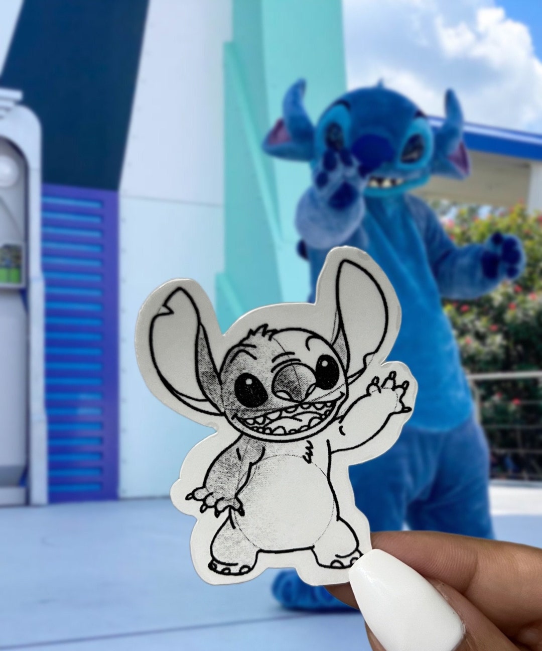 Stitch Happy Transparent Vinyl Sticker, Disney Laptop Sticker, Decal ...