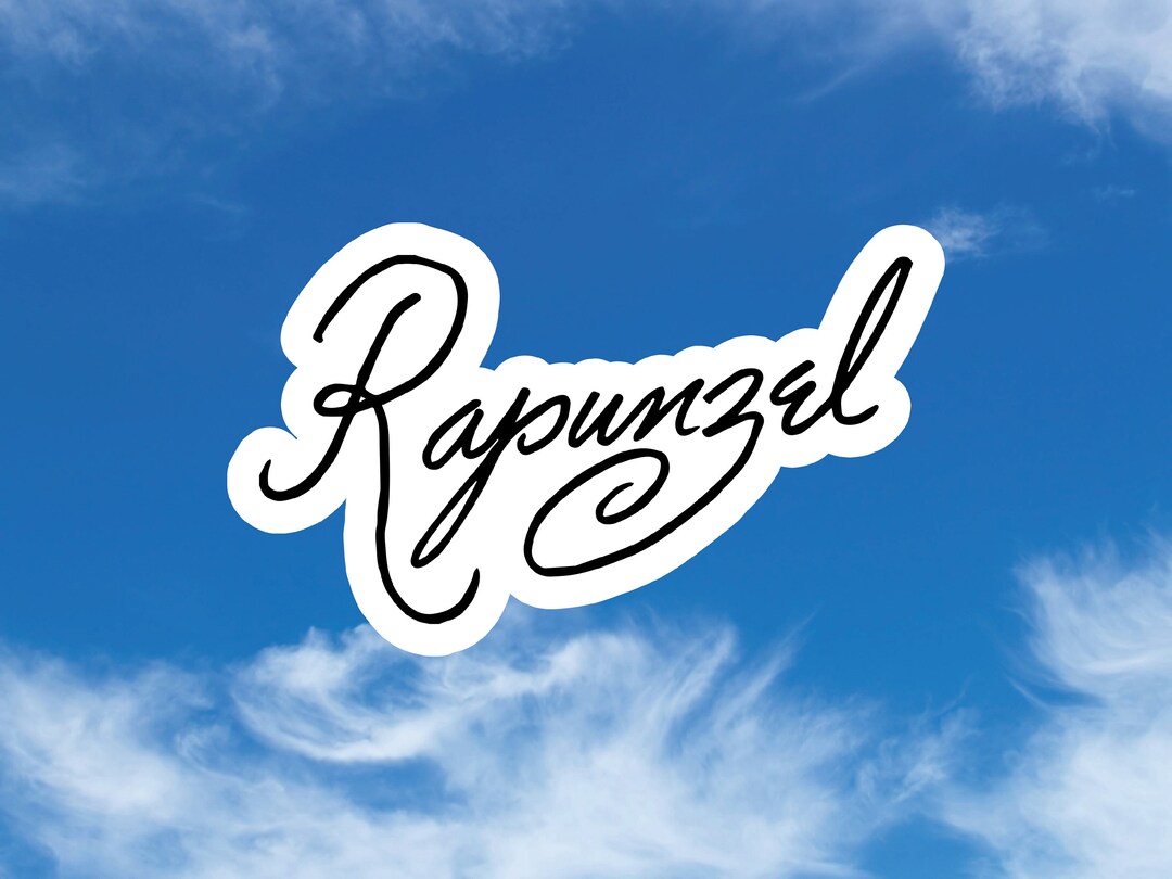 Rapunzel Princess Signature Transparent Vinyl Sticker, Disney Laptop ...