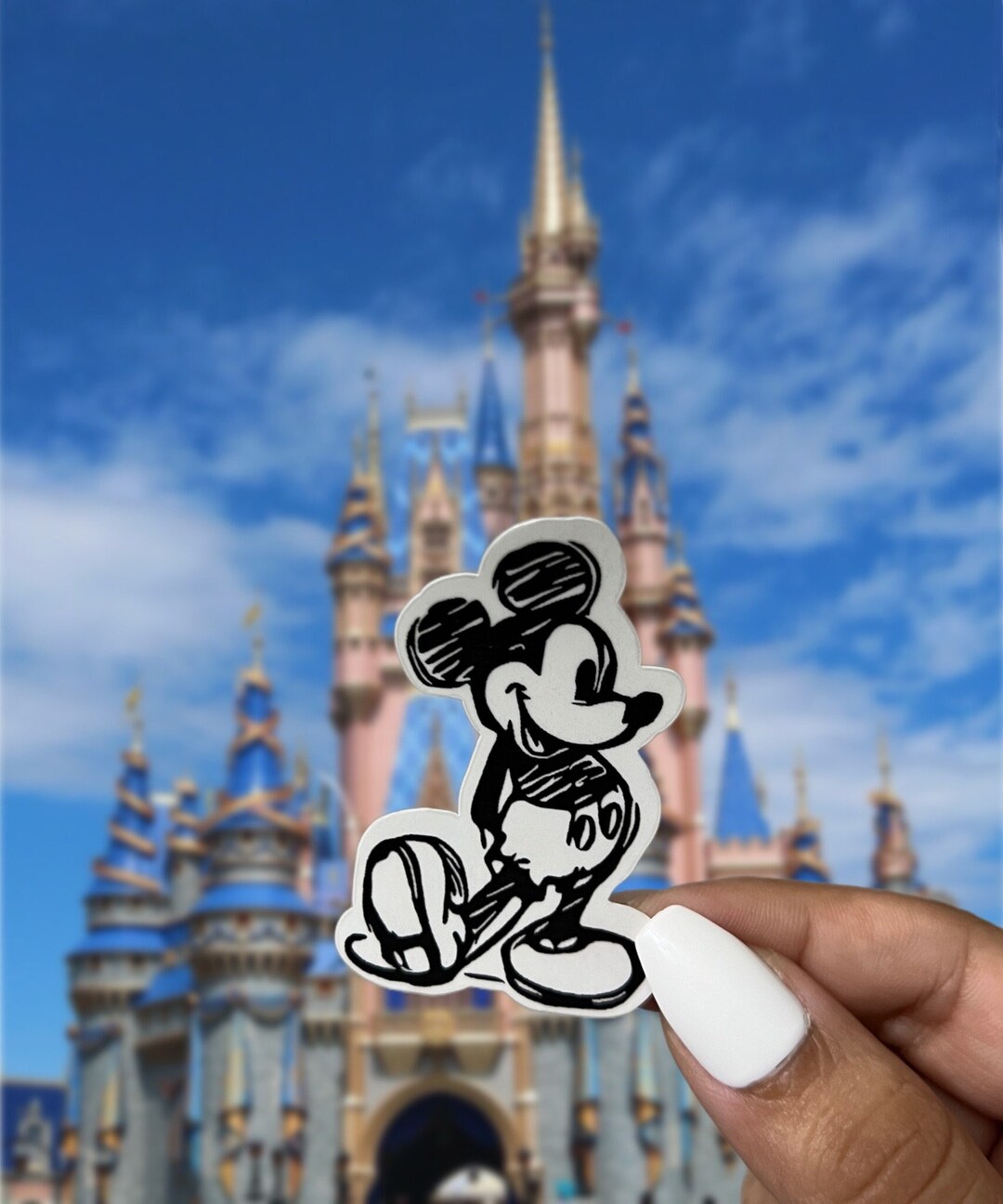 Mickey Transparent Vinyl Sticker, Disney Laptop Sticker, Decal, Water ...