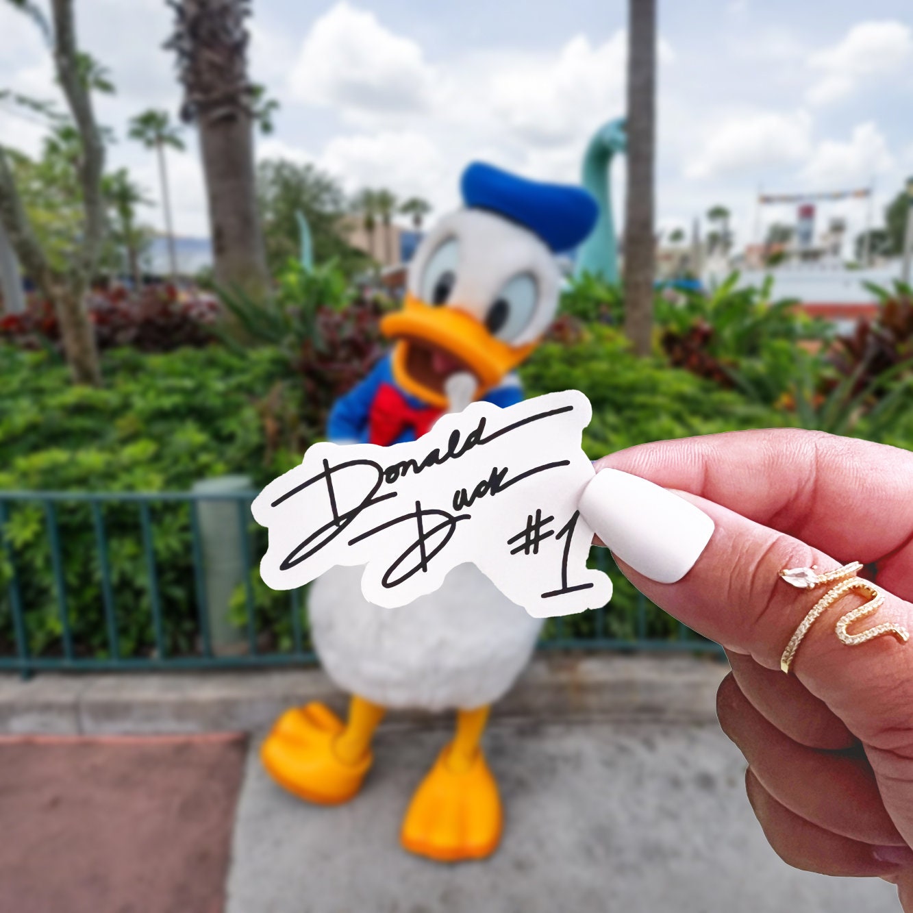 Donald Duck Transparent Vinyl Sticker, Disney Laptop Sticker, Decal ...