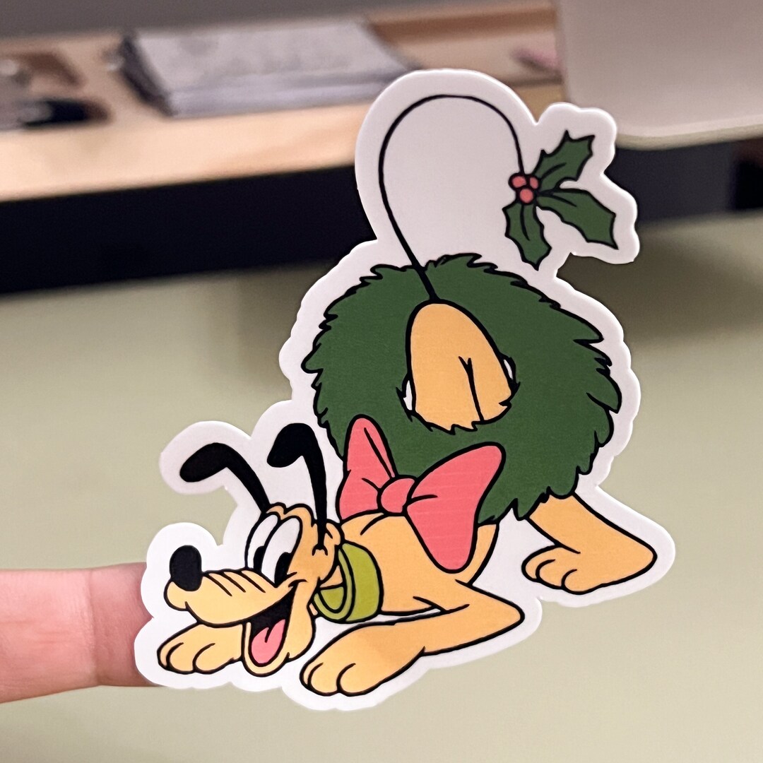 Pluto Christmas Vinyl Sticker Laptop Sticker Christmas - Etsy
