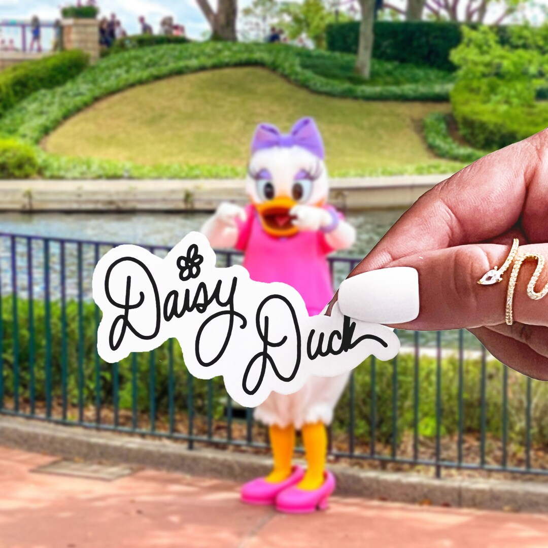 Daisy Duck Transparent Vinyl Sticker, Disney Laptop Sticker, Decal ...