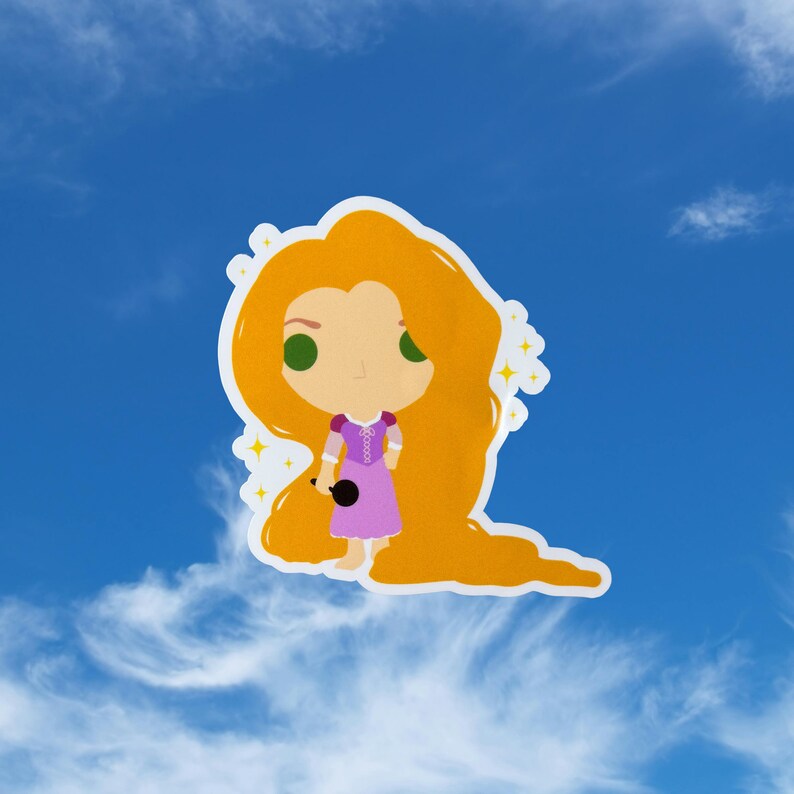 Rapunzel Vinyl Sticker, Tangled Sticker, Rapunzel Tower, Disney Laptop ...