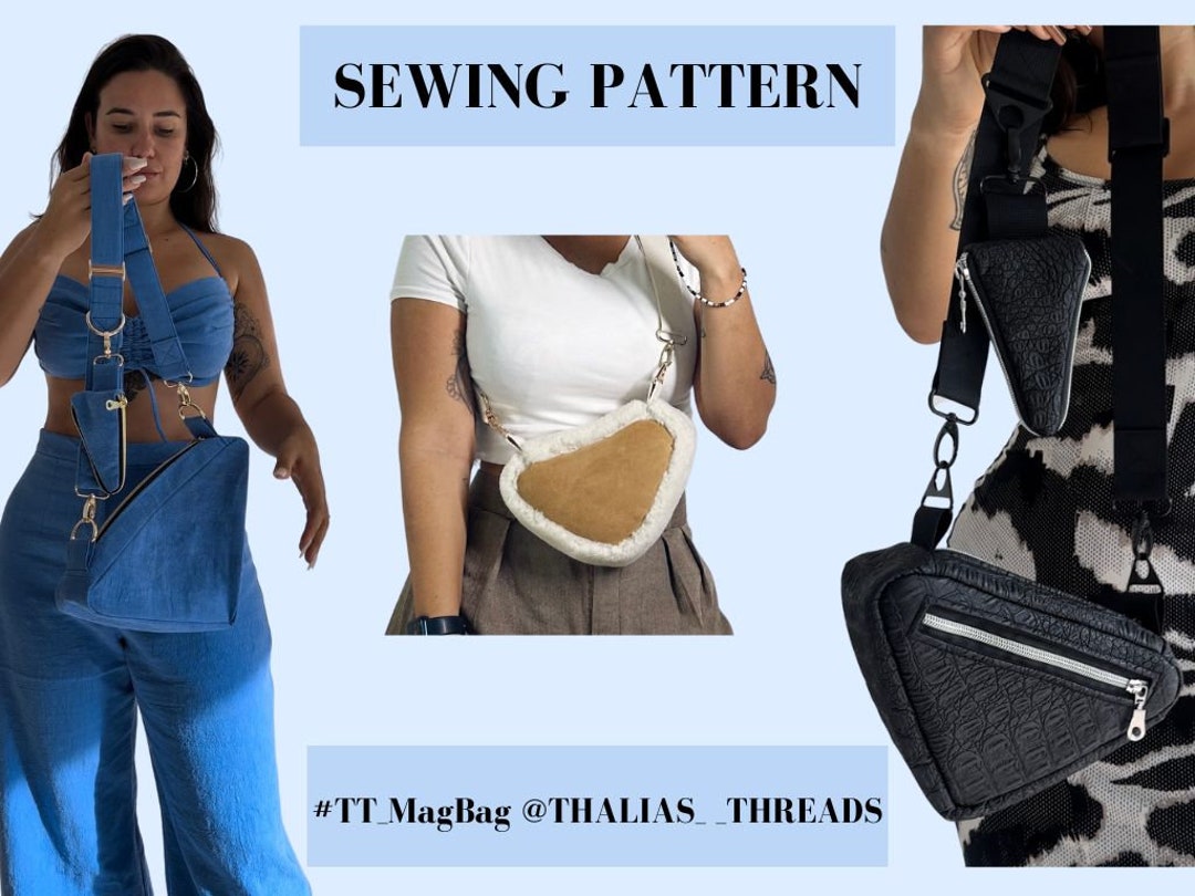 Mag Bag PDF Sewing Pattern, DIY Handbag Tutorial, 3 Sizes: Small ...